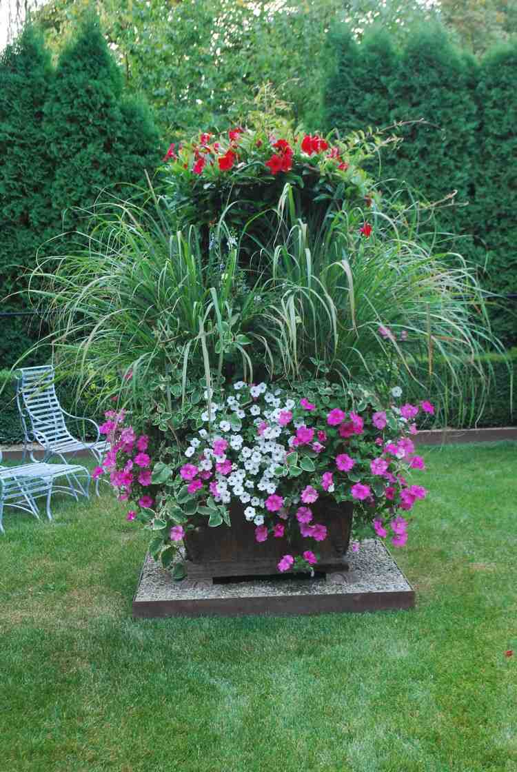 composition jardiniere exterieure - Agencement de jardin aux meilleurs prix